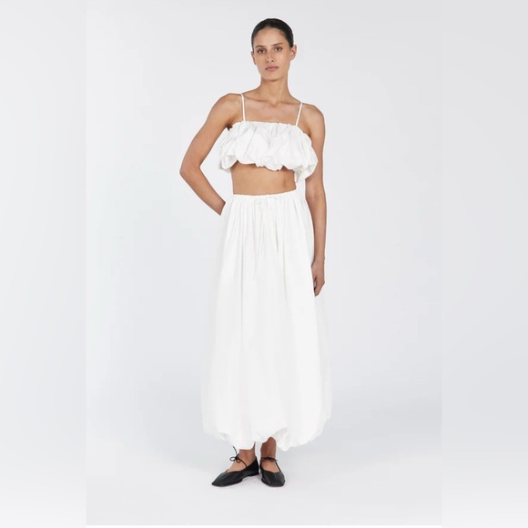 DISSH | Skirts | Dissh Monty White Bubble Midi Skirt | Poshmark